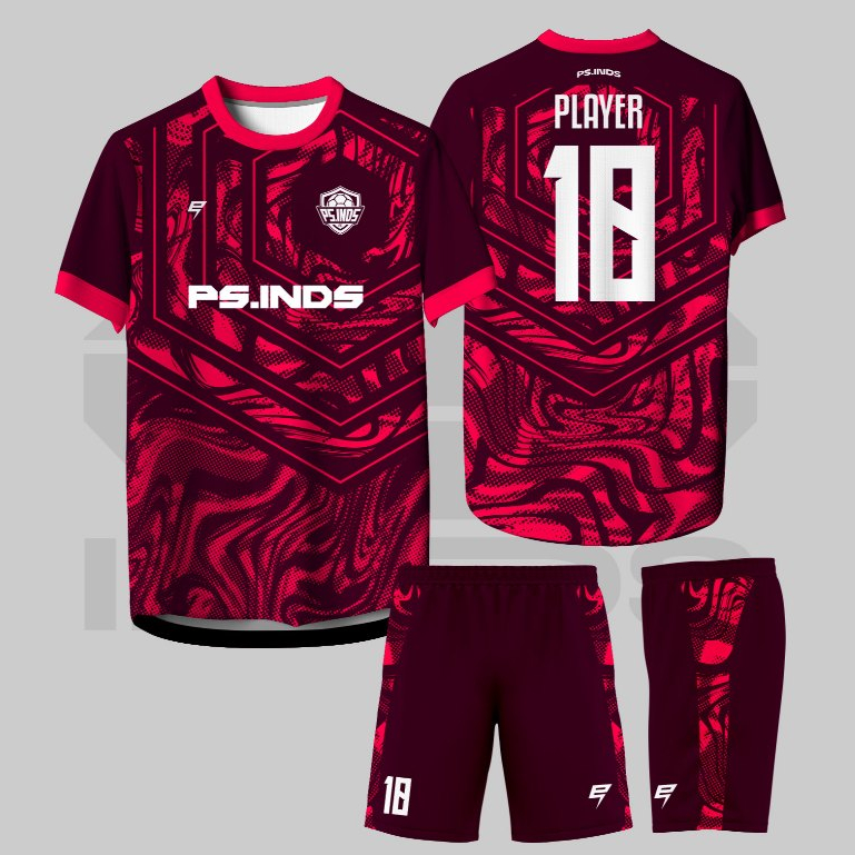 Jual Jersey Futsal Full Print Custom Desain Printing Satuan Baju Olahraga Bola Setelan Dryfit ...