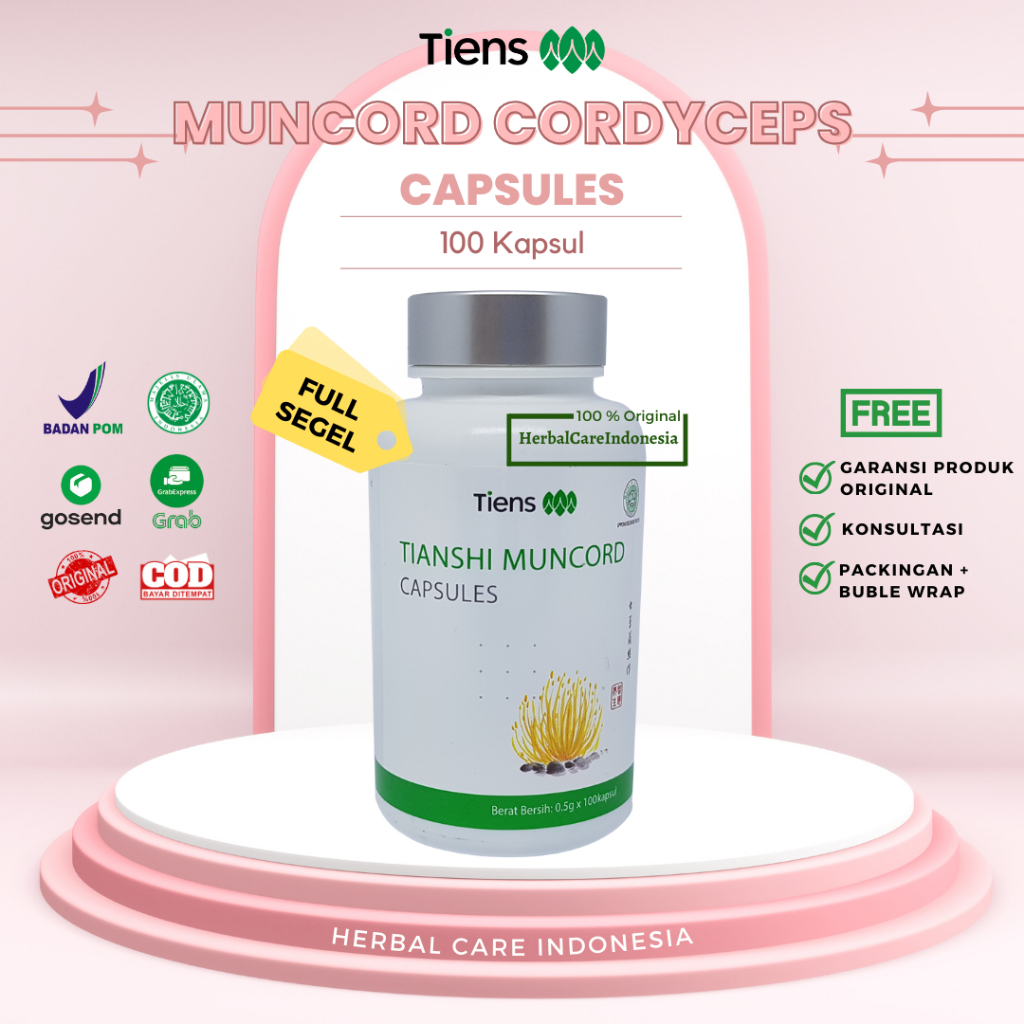 Jual Tiens Tianshi Muncord Cordyceps Capsules Original Isi 100 Kapsul ...