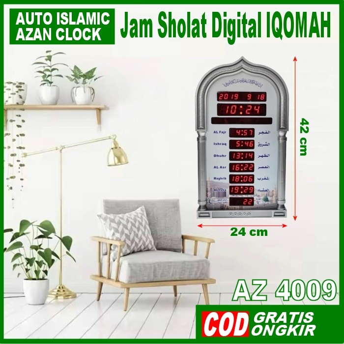 Jual JAM SHOLAT DIGITAL Iqomah AZ 4009 ISLAM ISLAMIC AZAN CLOCK ADZAN ...