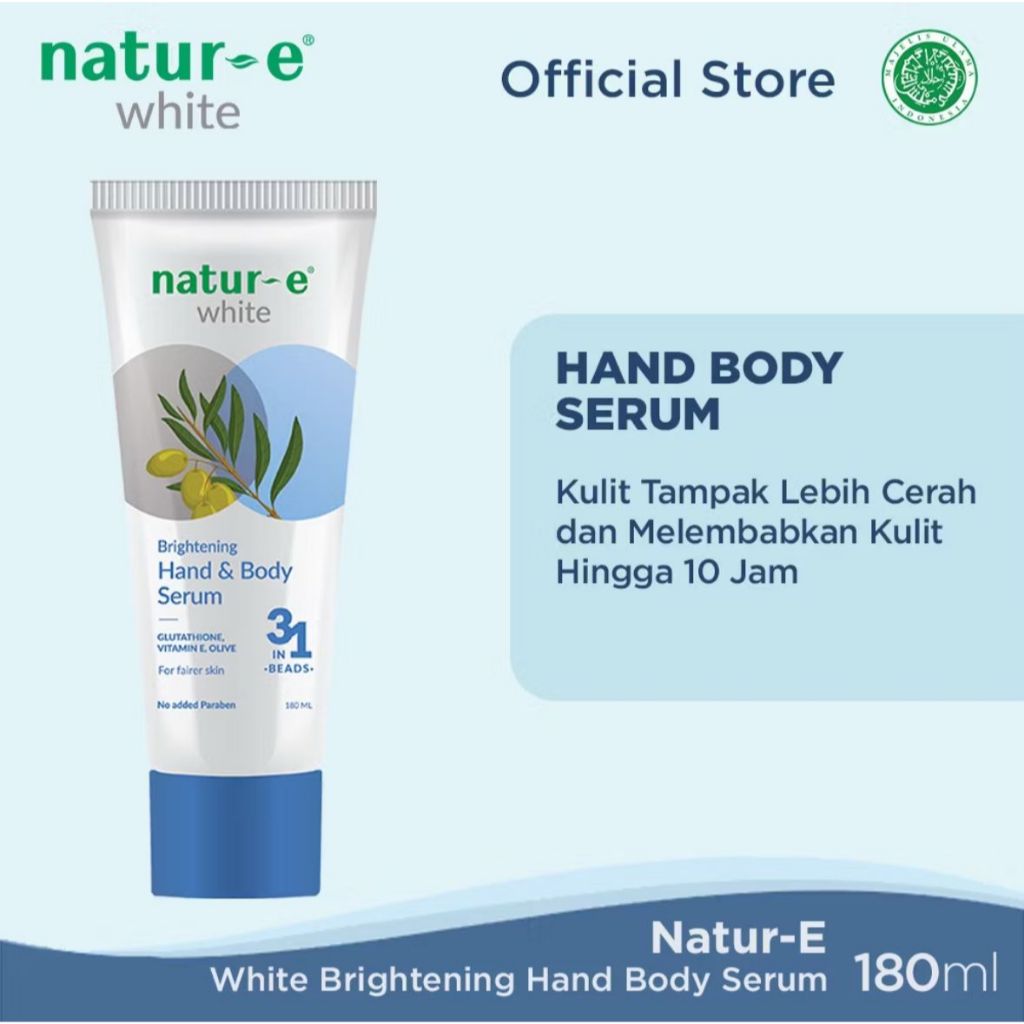 Jual NATUR-E WHITE HAND & BODY SERUM 180 ML | Shopee Indonesia