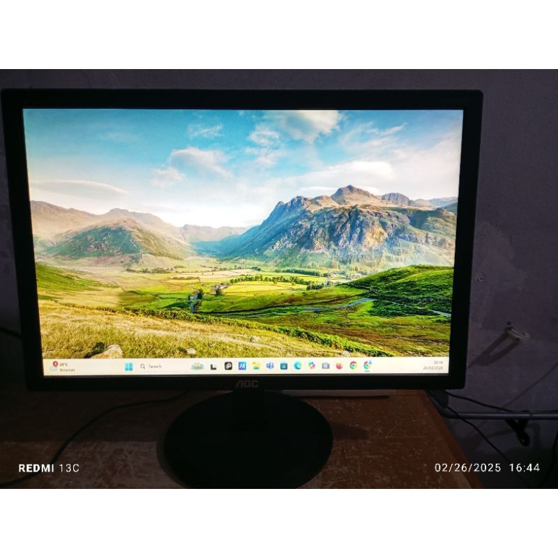 Jual Monitor LED AOC 20 inch wide screen normal | Shopee Indonesia