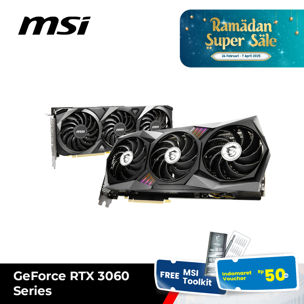 Jual MSI VGA GeForce RTX 3060 Gaming X 12GB GDDR6 | Shopee Indonesia