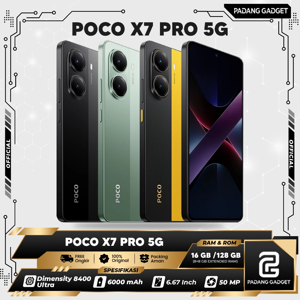 Jual Poco X7 Pro 5G 12/512 GB Hp Gaming Spek Dewa Terbaru Original ...