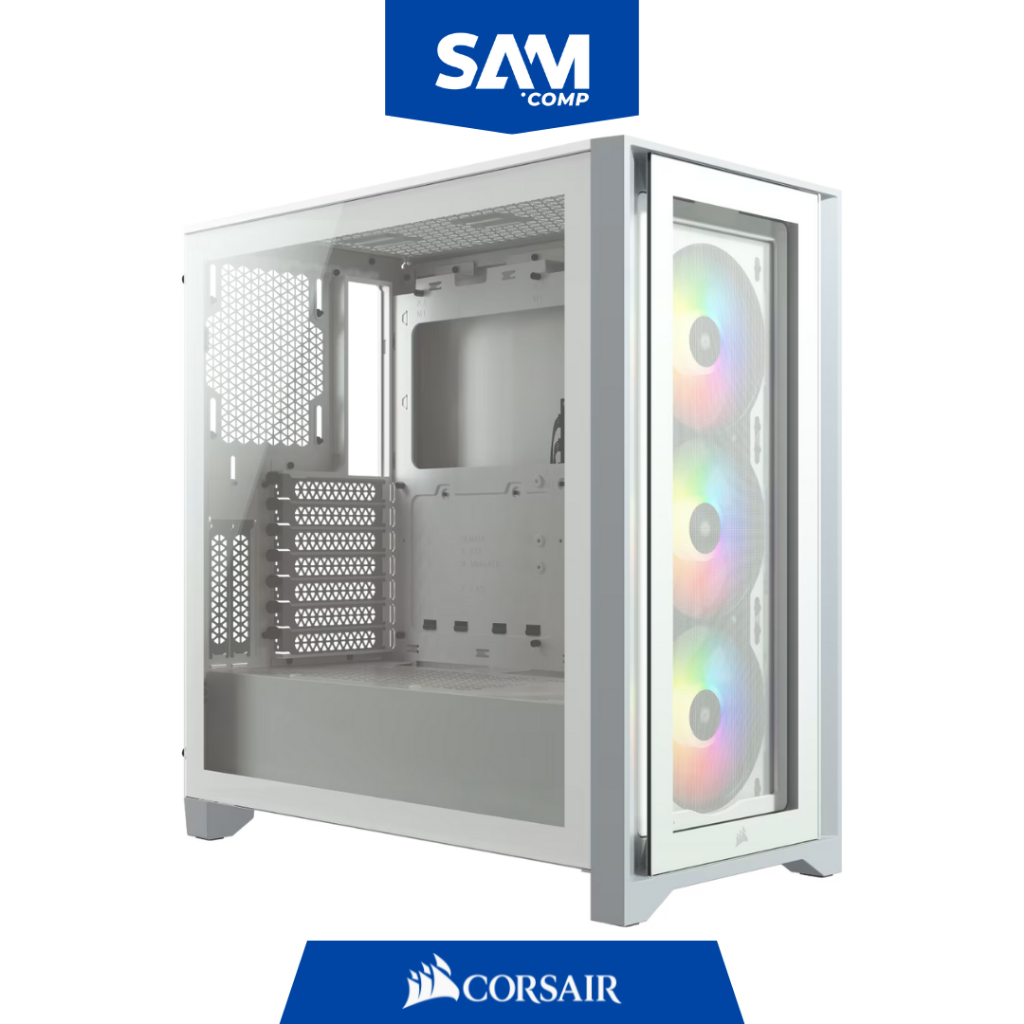 Jual Corsair iCUE 4000X RGB Tempered Glass Mid - Tower ATX Case Casing ...