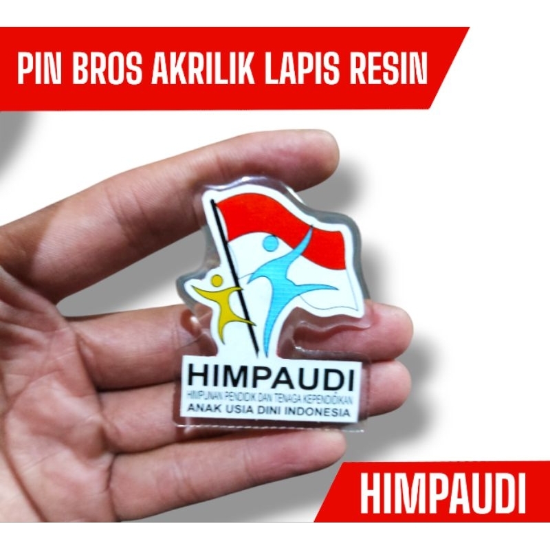 Jual pin akrilik lapis resin logo HIMPAUDI | Shopee Indonesia