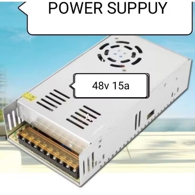 Jual switching power supply PSU 48v 15A high quality 48 volt 15 ampere fan kipas PLC DC motor ...