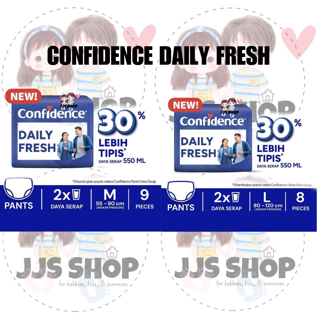 Jual CONFIDENCE DAILY FRESH PANTS M9 L8 POPOK CELANA DEWASA | Shopee Indonesia