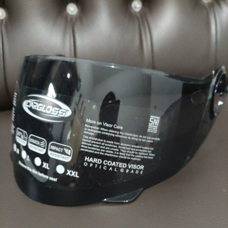 Jual Kaca Visor Helm Cargloss ( SNI ) Warna Abu rokok untuk helm R15 V4 ...