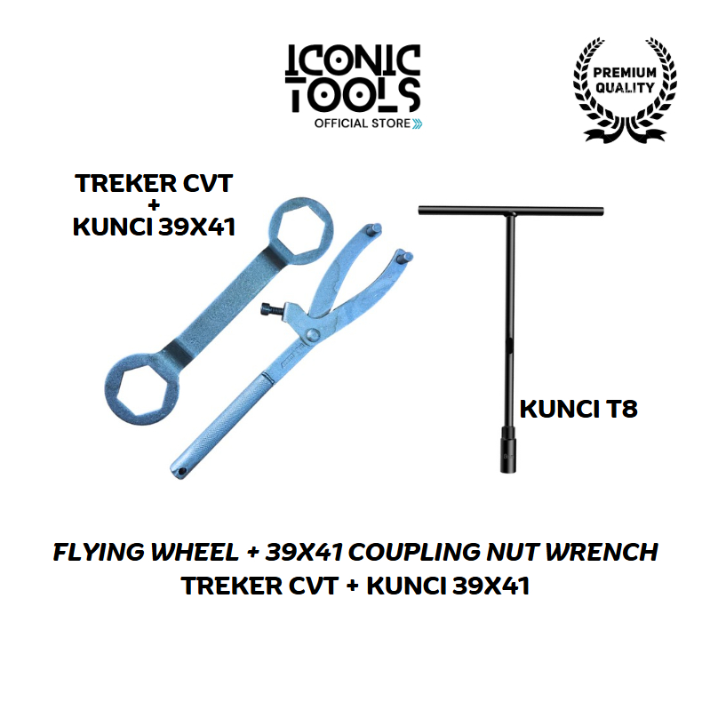 Jual Paket Treker CVT + Kunci Mur Kopling Ring 39x41 + Kunci T8 AMTECH Alat Perkakas CVT Kirian ...