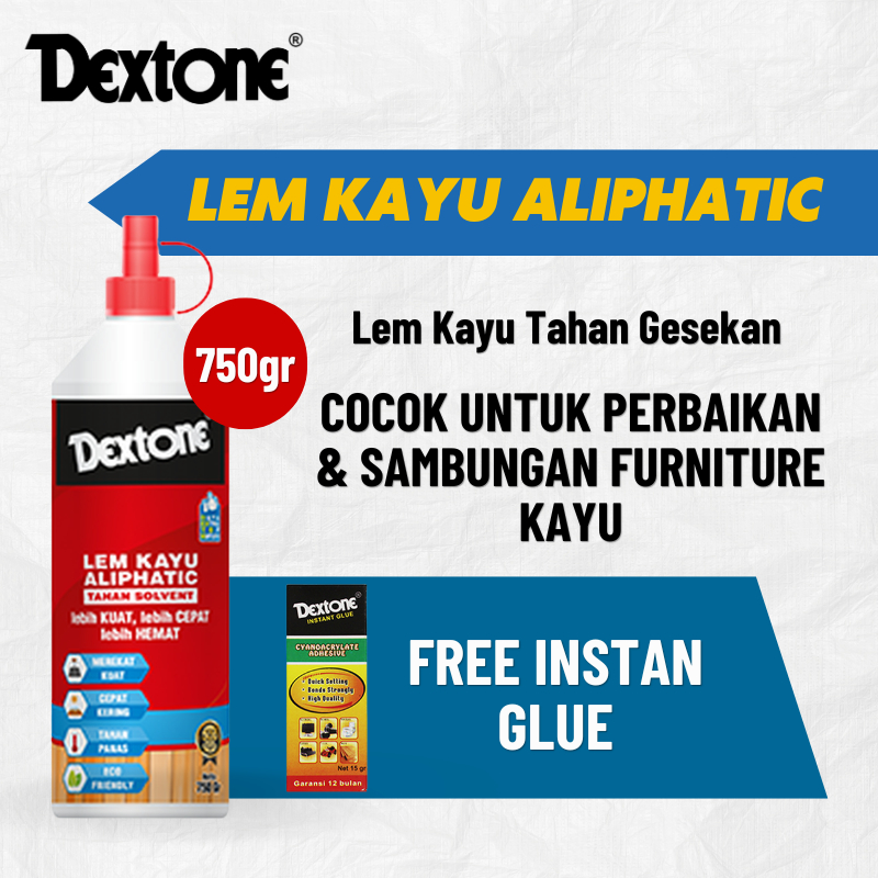 Jual Dextone Lem Kayu Aliphatic 750Gr/Lem Furniture/Lem Kursi/Lem Meja ...