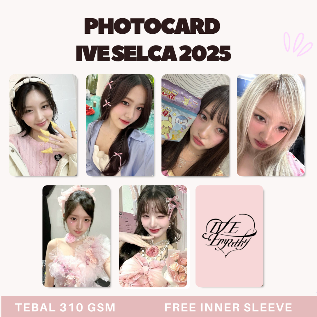 Jual IVE Selca Photocard 2025 Premium lomo card Photocard unofficial Wonyoung Liz Yujin Lesso ...