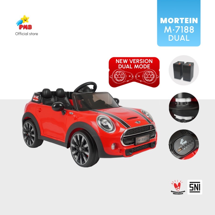 Jual M7188 PMB Accu Car RC Cooper Morris M-7188 MOBIL AKI BAN EVA ...