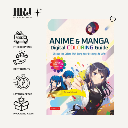 Jual Anime & Manga Digital Coloring Guide: Choose the Colors That Bring ...