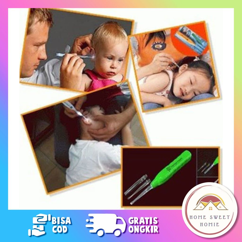 Jual Pembersih Telinga / Korek Telinga / Kuping Earpick Led | Shopee ...