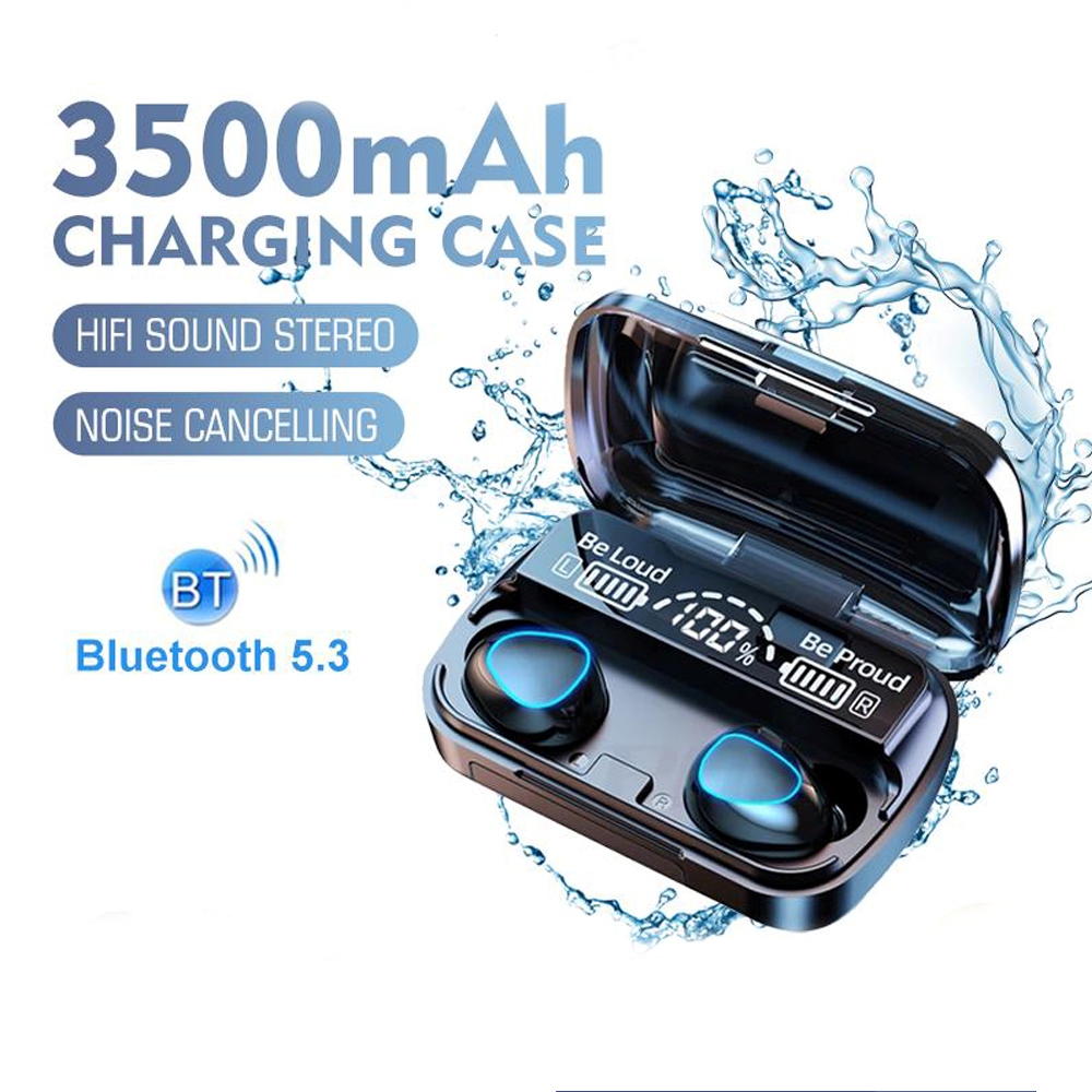 Jual M10 TWS Wireless Headset Bluetooth In Ear Headphone Noise-Cancelling 10D bass stereo HiFi ...