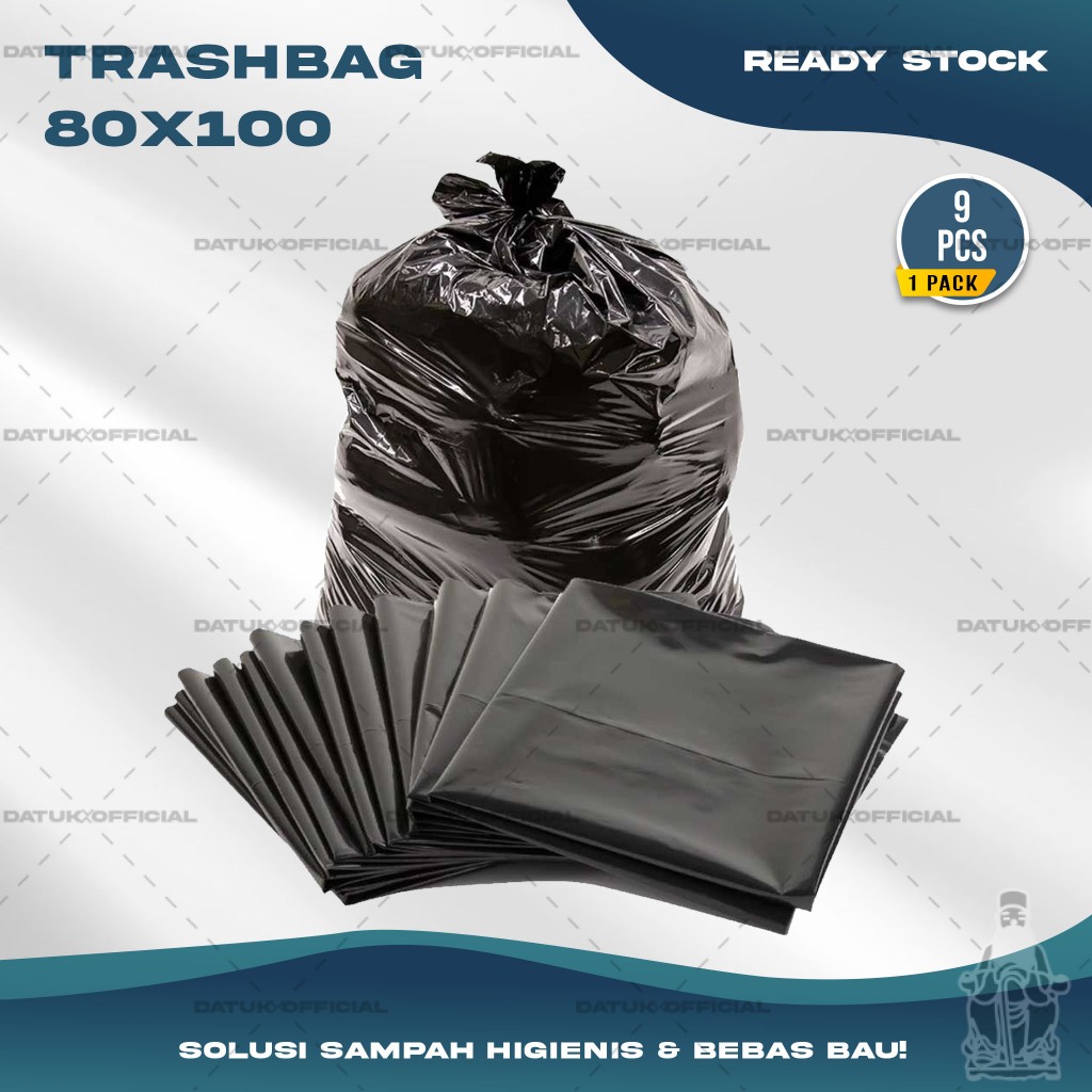 Jual Plastik Sampah TRASH BAG Kantong Sampah Hitam Ukuran 80X100 | Shopee Indonesia