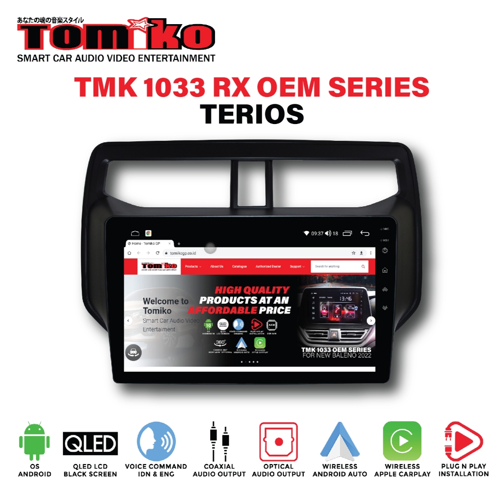 Jual Tomiko headunit android tmk 1033 rx oem for Terios | Shopee Indonesia
