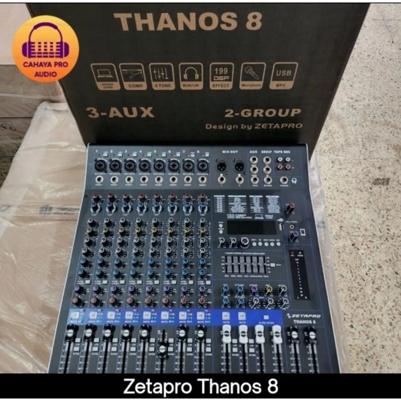 Jual Mixer Zetapro Thanos 8 Terbaru New ( 199 DSP Edit A&B , Compressor ...