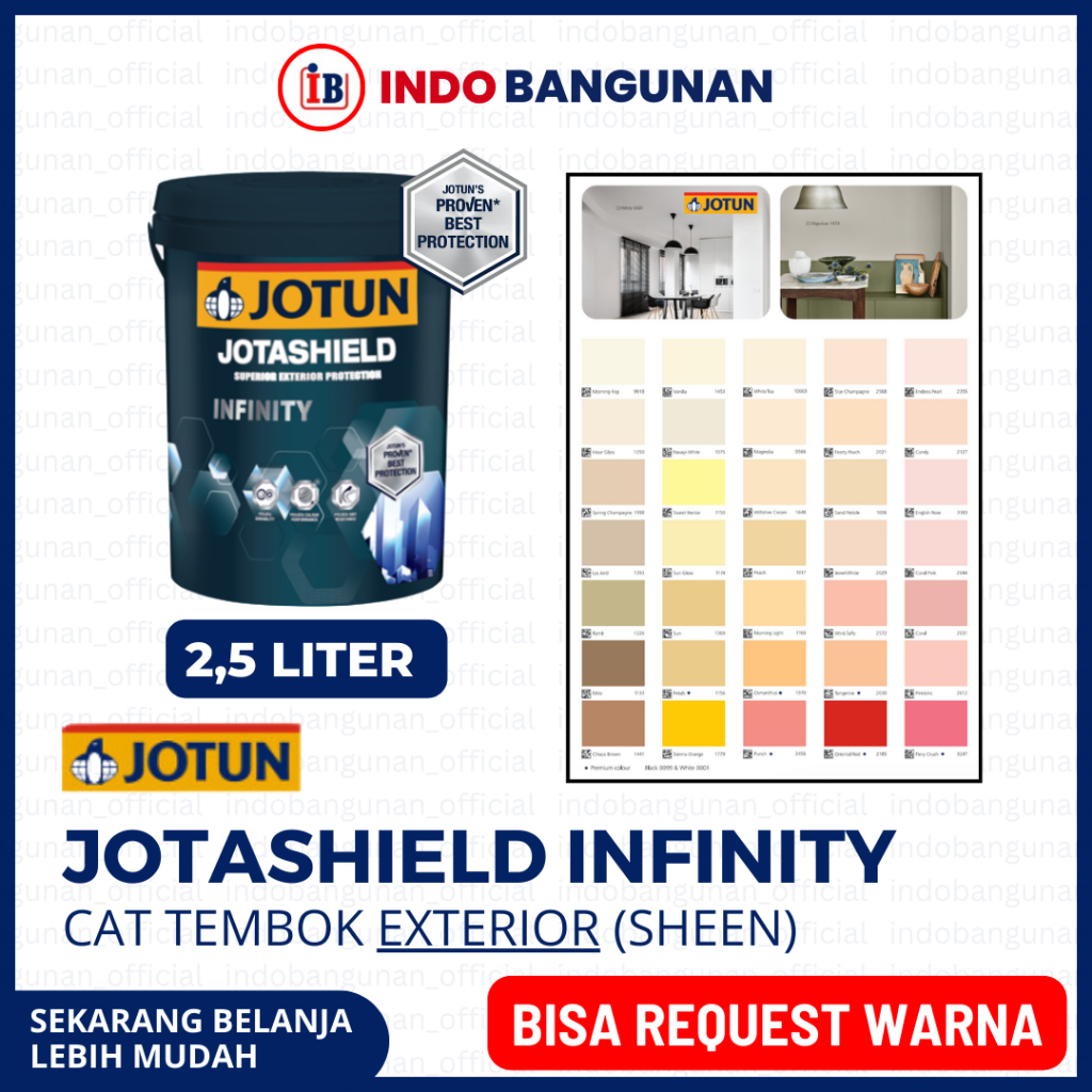 Jual CAT TEMBOK EXTERIOR JOTUN JOTASHIELD INFINITY 2.5LT / BISA REQUEST ...