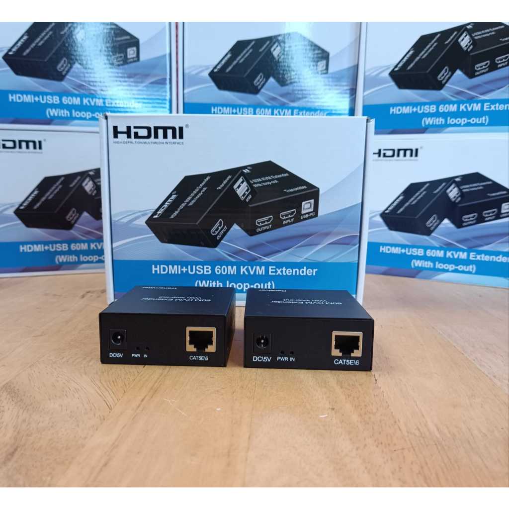 Jual Extender HDMI KVM 60M HD With Loop Extender USB Extender via cat6 ...