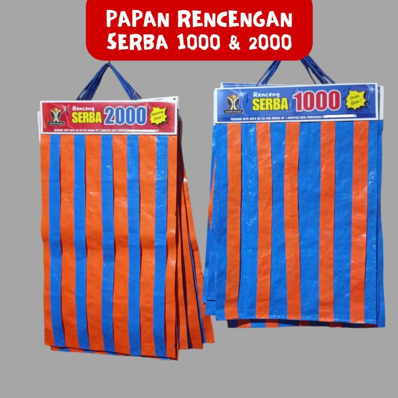 Jual Papan Rencengan Serba 1000 & 2000 Layar Gantungan Jualan Mainan ...