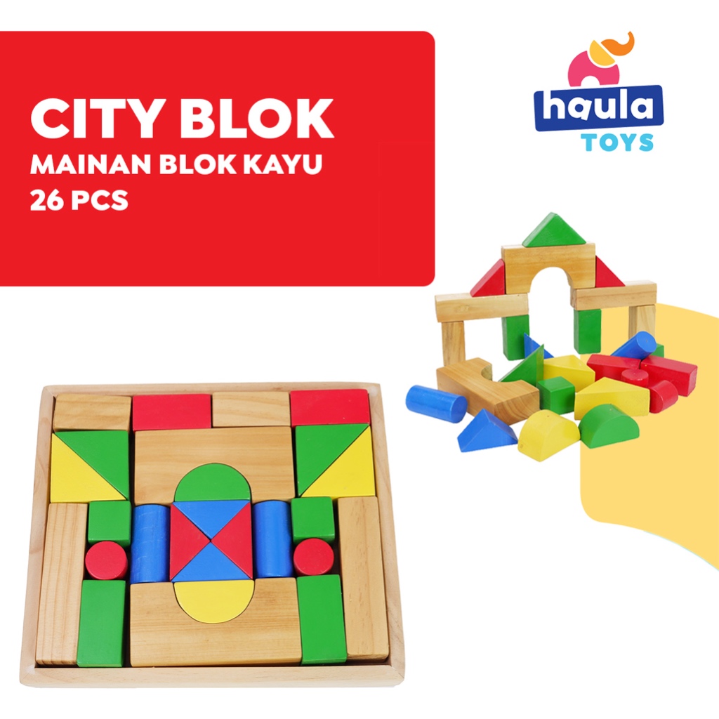 Jual HAULA TOYS || balok bongkar pasang, mainan balok anak, balok kayu ...