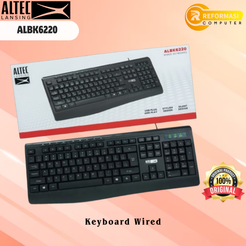 Jual ALTEC LANSING Paket Keyboard Altec Lansing Wired ALBK6220 | Shopee ...