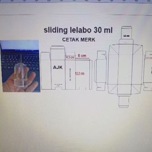 Jual box sliding ukuran botol lelabo 30 ml cetak merk | Shopee Indonesia