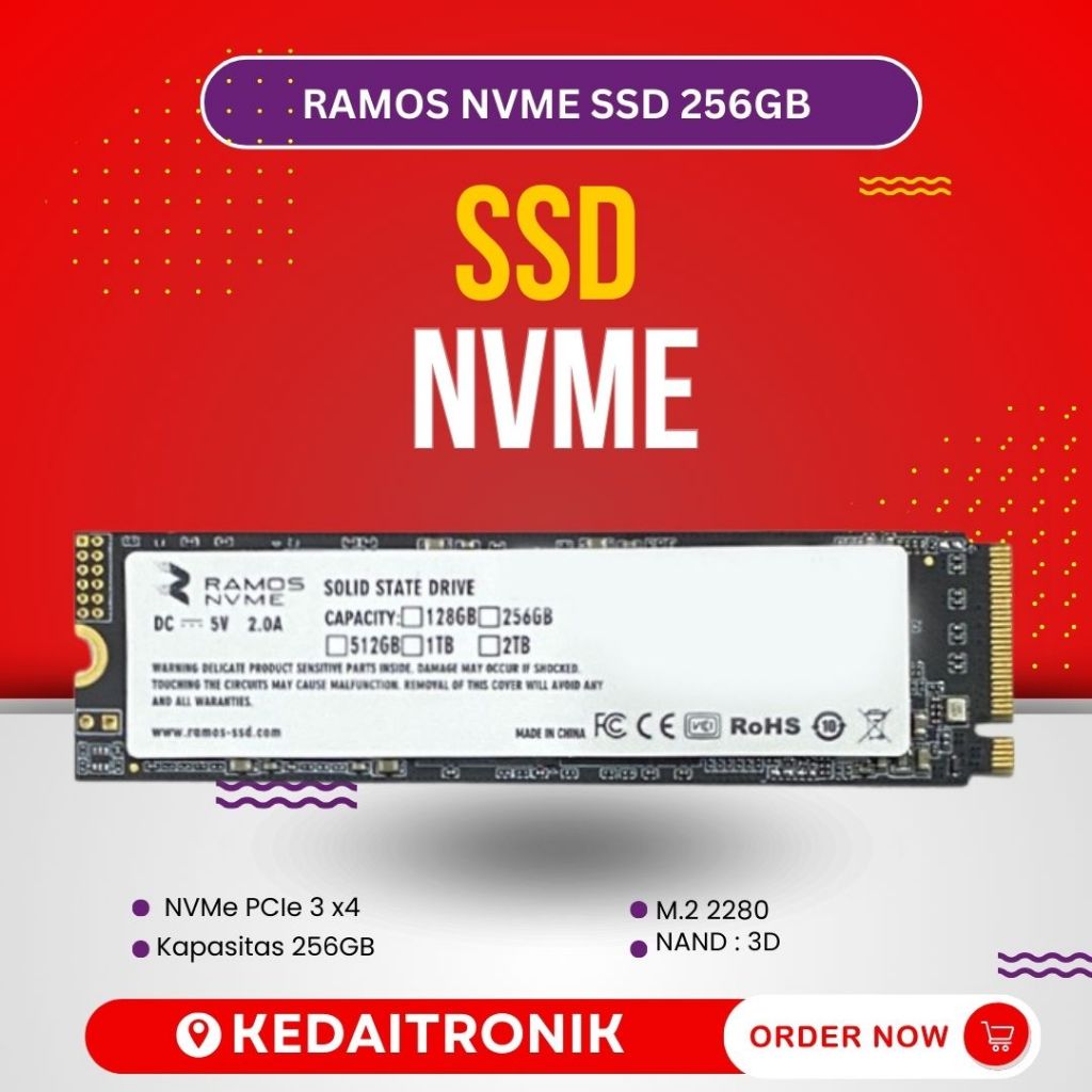 Jual Ramos NVMe SSD 256GB Black Gold SSD NVMe 256 GB M.2 2280 For PC ...