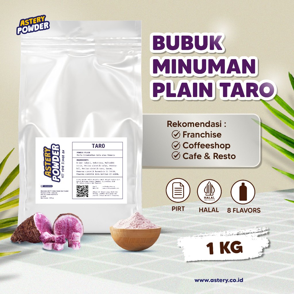 Jual Astery Powder - 1KG Taro Powder Plain / Taro Powder Drink / Bubuk ...