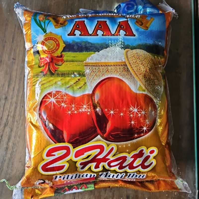 Jual Beras AAA 2Hati 5 kg | Shopee Indonesia