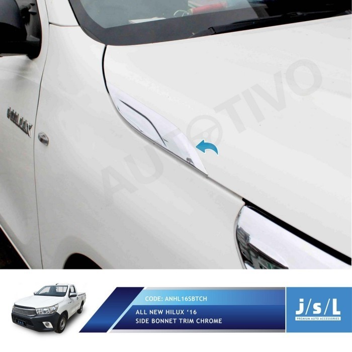 Jual List Kap Mesin Samping All New Hilux Side Bonet Trim Chrome ...
