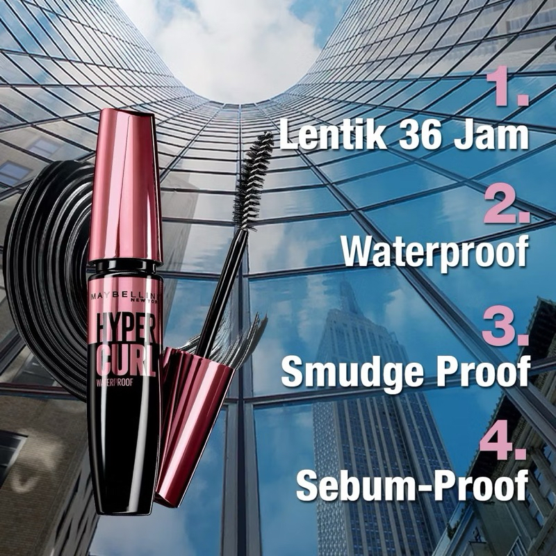 Jual QIS-Maybelline Hypercurl Volum Express Waterproof ( Original 100% ...