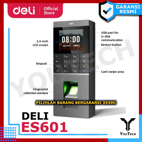 Jual DELI ES 601 - ACCESS CONTROL | FINGERPRINT | ABSENSI DELI ES601 ...