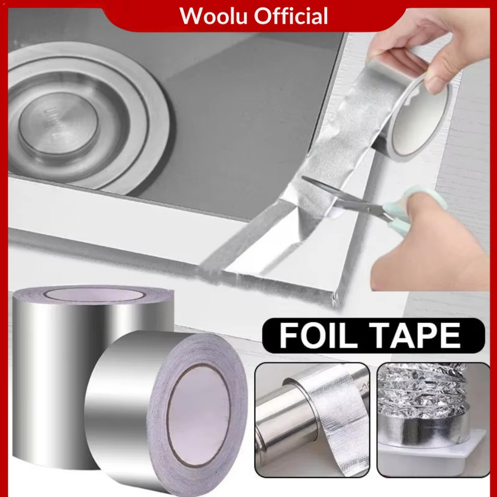 Jual Lakban Aluminium Foil Waterproof Anti Bocor - Tape Butyl Tahan Panas Super Kuat 10M 50mm ...