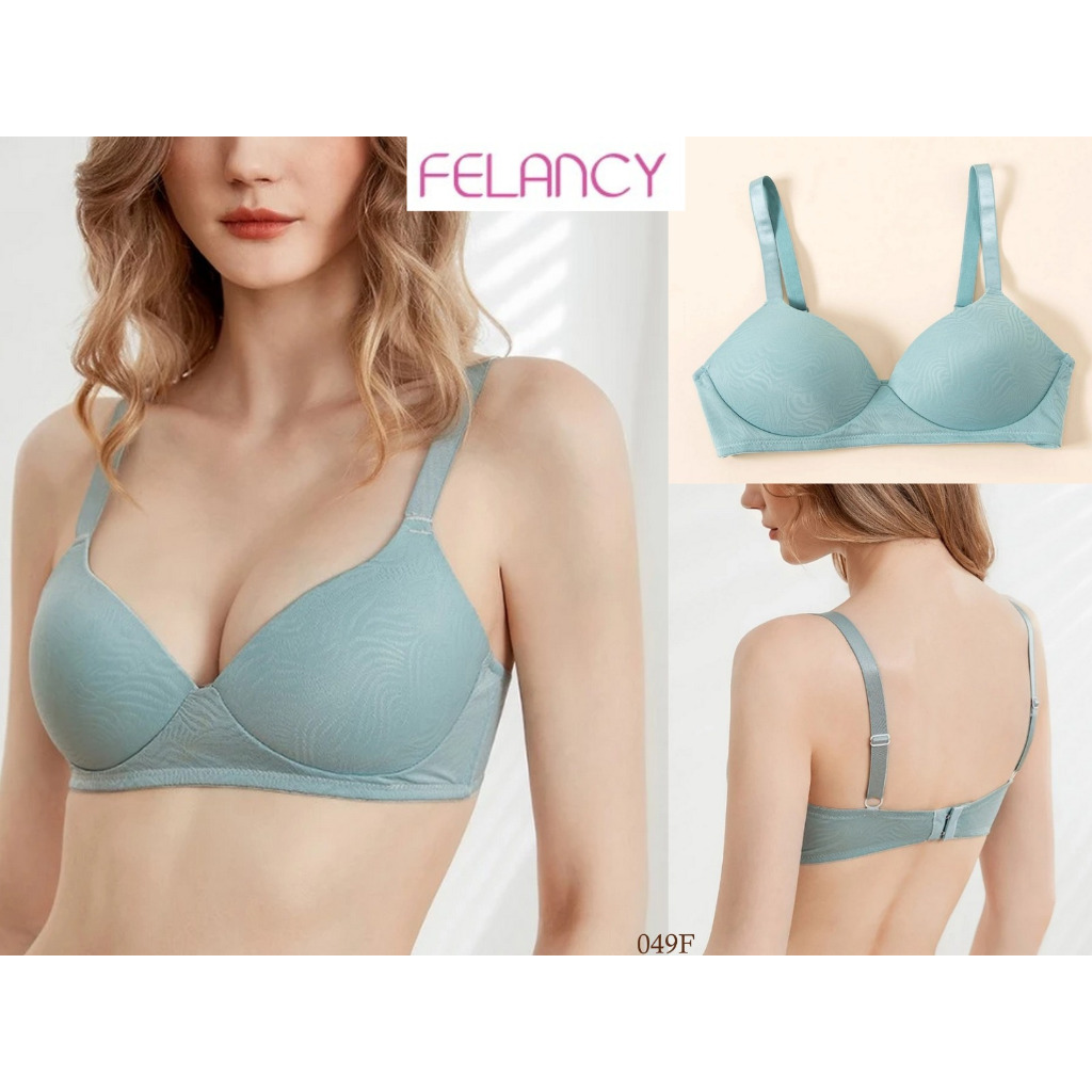 Jual Bra Wanita Tanpa Kawat Size 34B 36B 38B Busa Tipis FELANCY Full Cup Wireless Pakaian Dalam ...