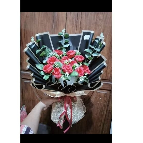 Jual Buket Bunga artificial murah / kado wisuda / kado wedding / bunga ...