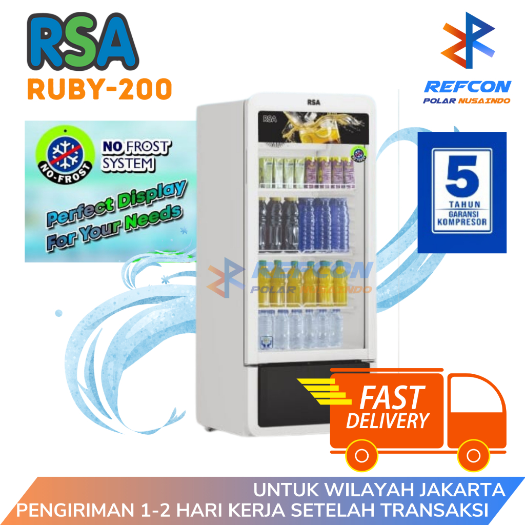 Jual RSA Display Showcase RUBY 200 / RUBY200 / RUBY-200 Cooler No Frost ...