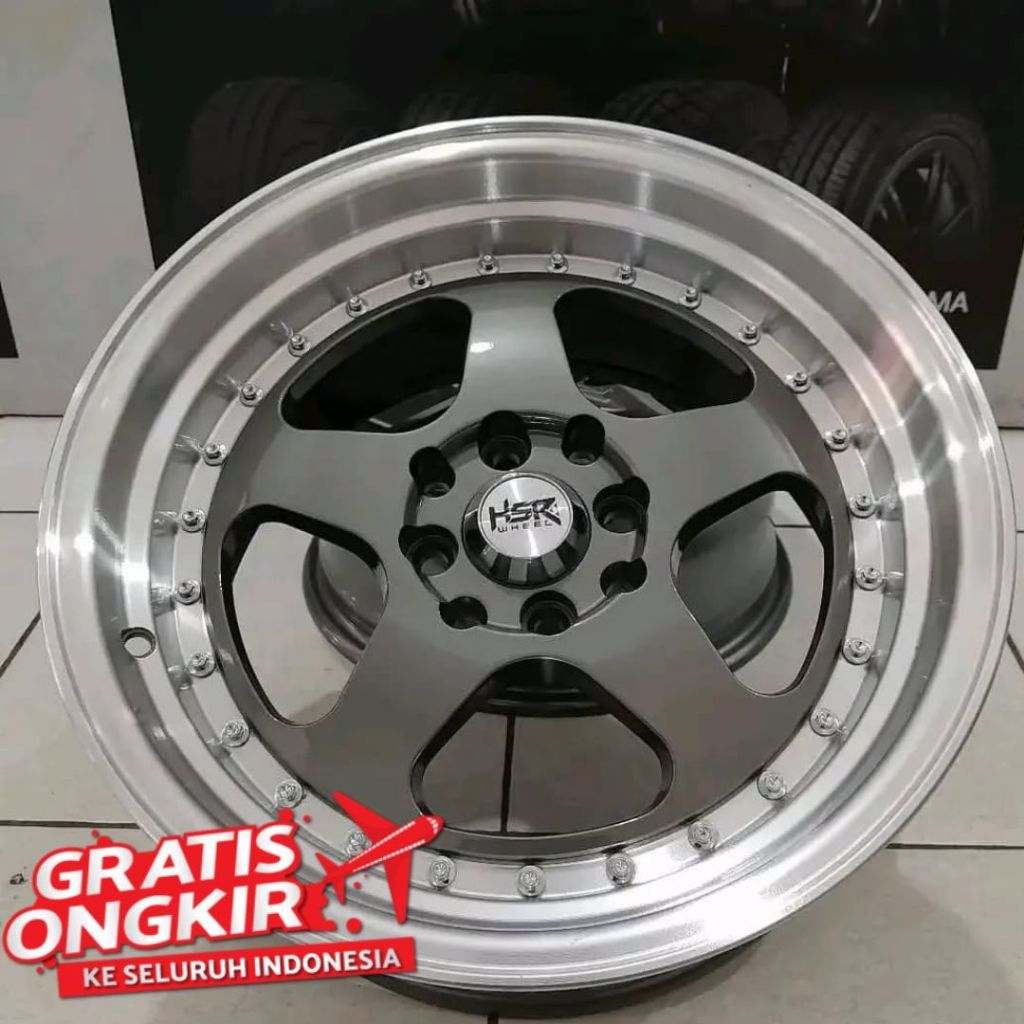 Jual Velg Original Hsr Ring 16 Burn Model Celong Donat Pcd 4X100/114,3 Abu Abu Chrome | Shopee ...