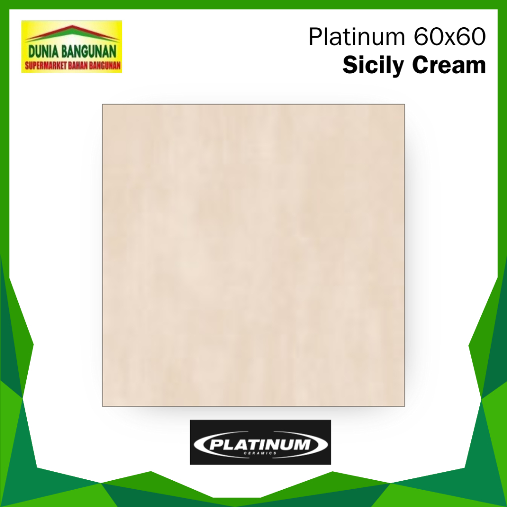 Jual Platinum 60x60 Sicily Cream Keramik Keset / Matt / Keramik Dinding ...