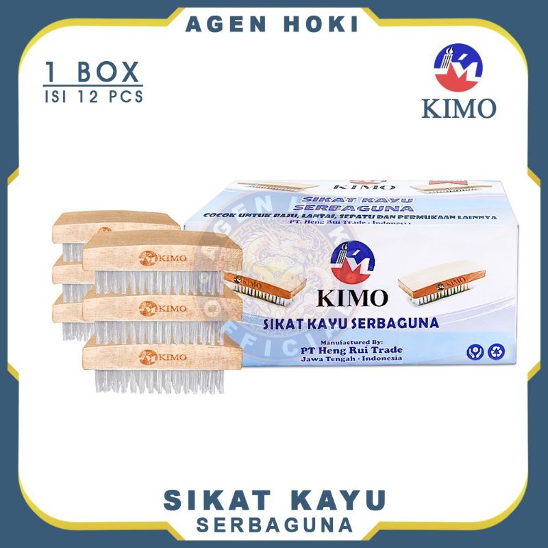 Jual Sikat Cuci Kayu Kimo 1 Box isi 12 Pcs - Sikat Baju / Sikat Lantai ...