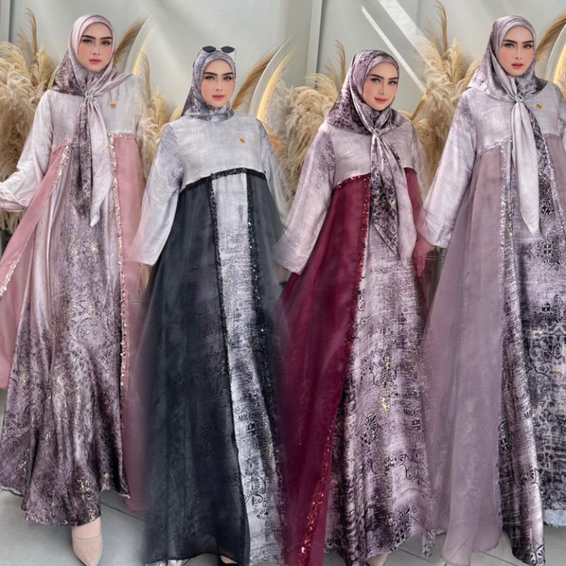Jual LuxuryFashion READY GAMIS DRESS WANITA LARA SET 2IN1 BY NINONA ...