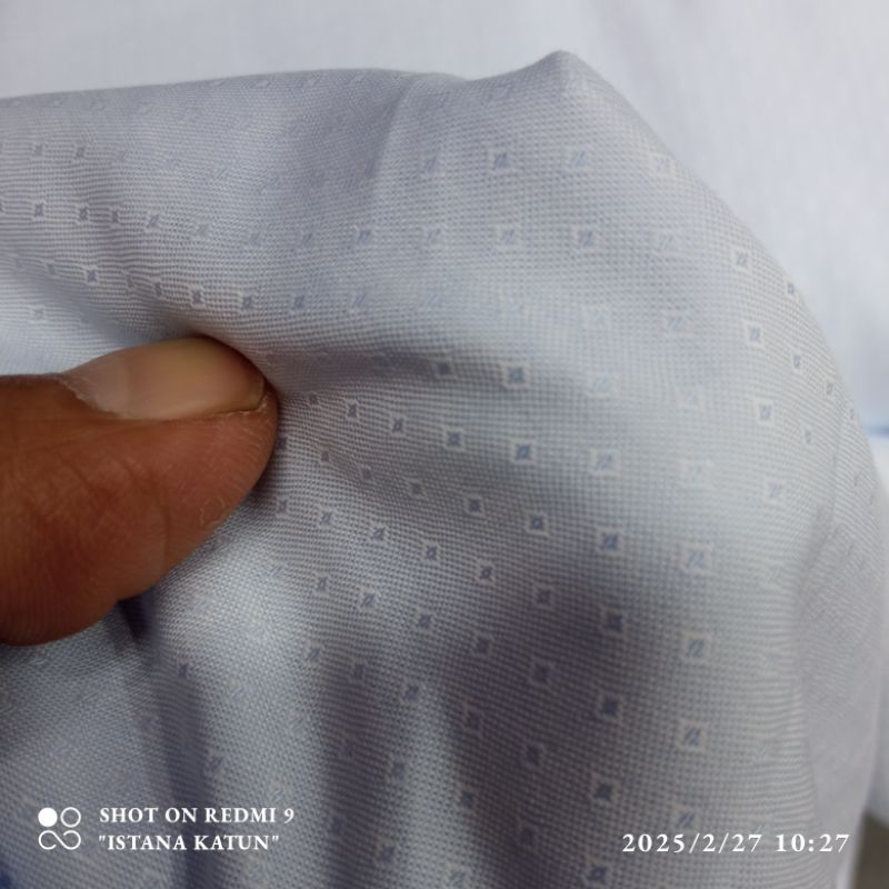 Jual KAIN KATUN DOBBY PREMIUM ITALY BIRU AIR | Shopee Indonesia