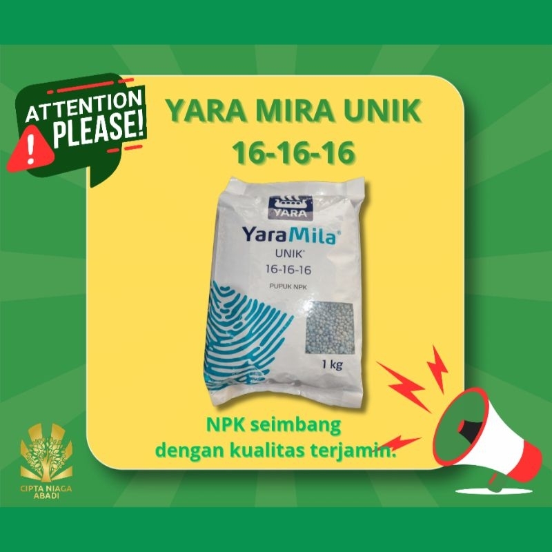 Jual NPK Yara mila Unik 16-16-16, 1kg | Shopee Indonesia