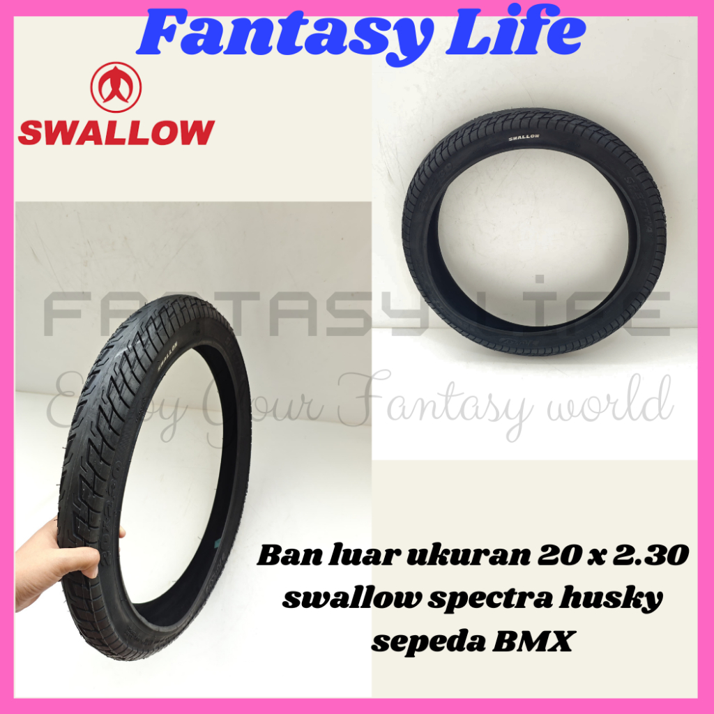 Jual Fantasy Ban Luar Sepeda Ukuran 20 x 2.30 Swallow Husky Spectra BMX ...