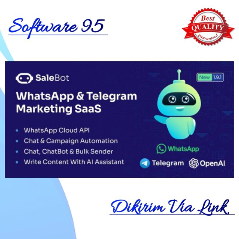 Jual SaleBot v1.9.1 Nulled – WhatsApp and Telegram Marketing SaaS – ChatBot & Bulk Sender Script ...
