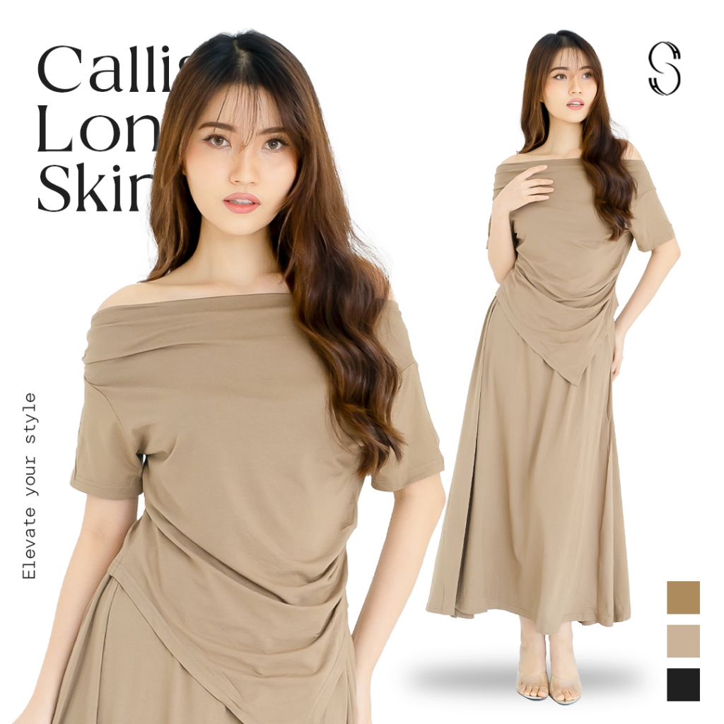 Jual Halostylo Callisa Set Off Shoulder Long Skirt Set | Shopee Indonesia