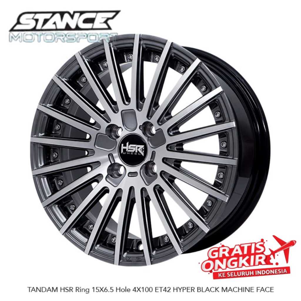 Jual Velg racing elegan type HSR TANDAM ring 15 cocok buat mobilio mirage ignis vios freed dll ...