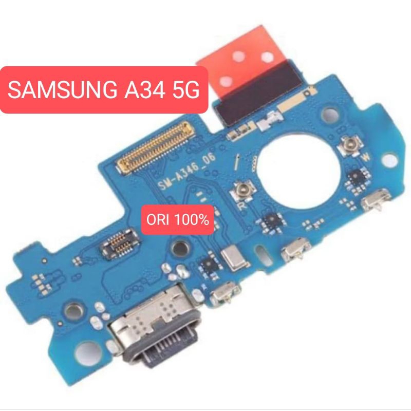 Jual Papan cas Samsung A34 5G original Plus IC/konektor cas | Shopee ...