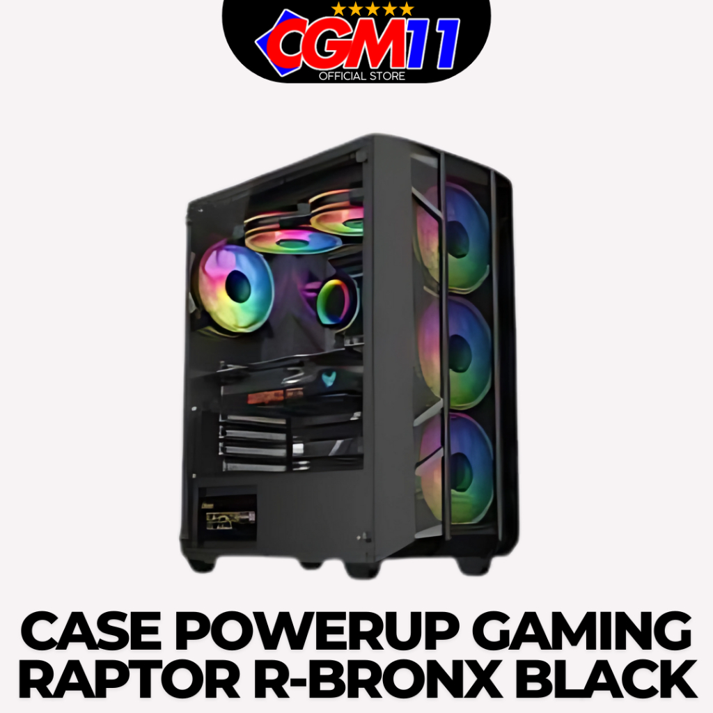 Jual Casing PC Komputer 3PowerUp Raptor Bronx Mid Tower ATX 3 Fan RGB ...
